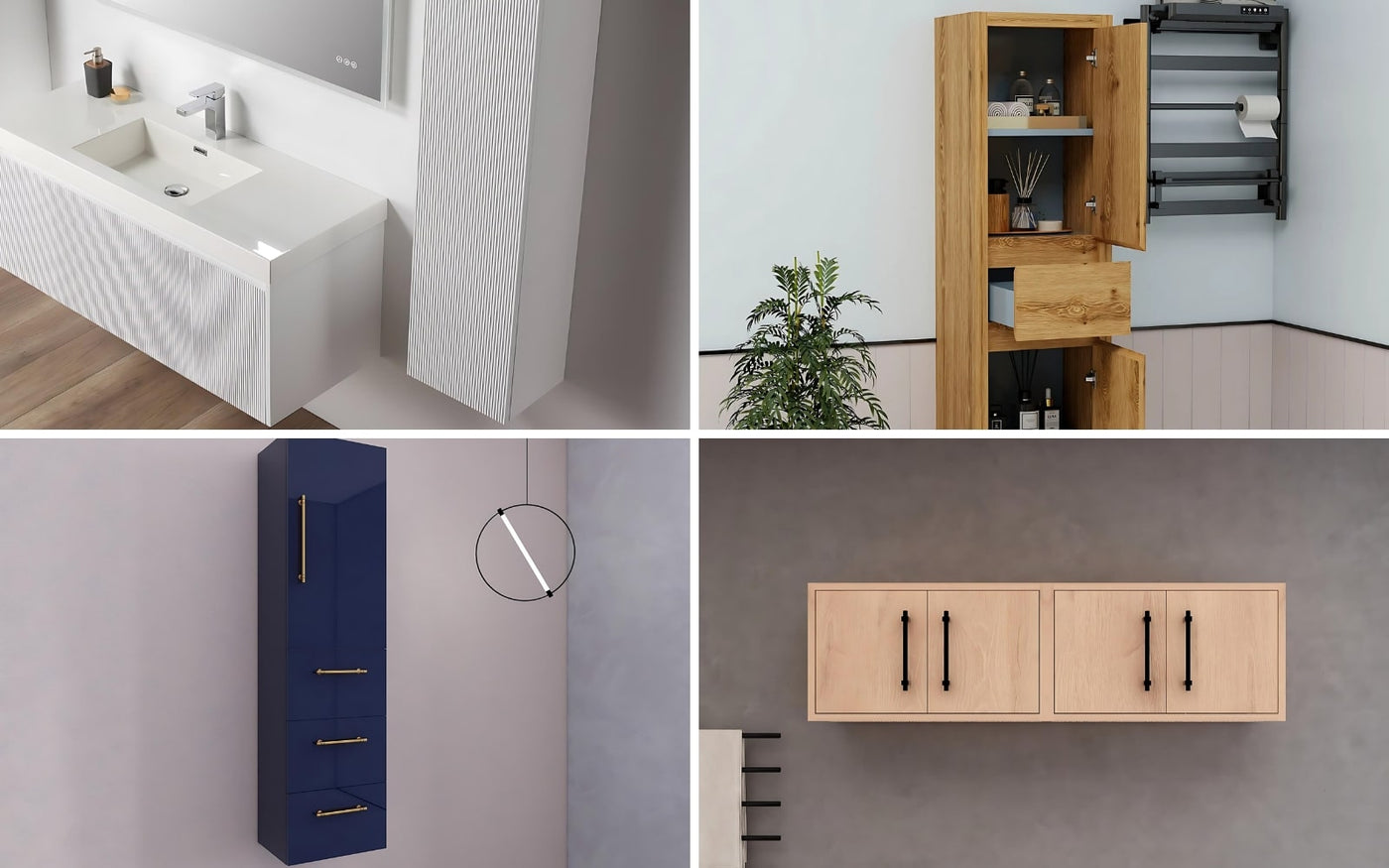 Modern Vanity Meets Ideal Linen Cabinet | Vanity Plus